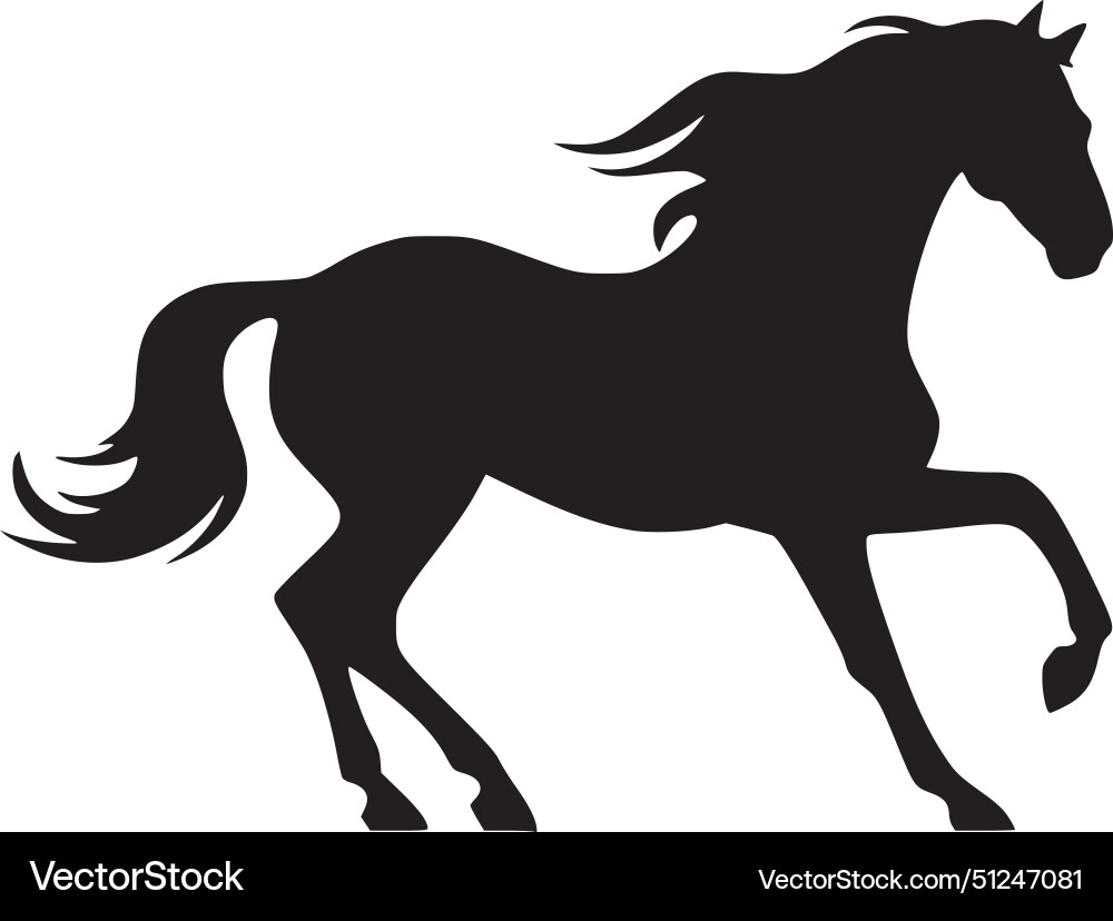 Horse - black and white Royalty Free Vector Image