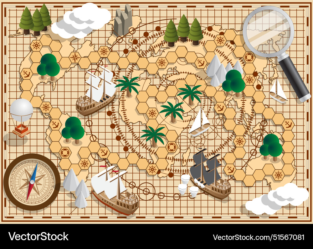 Old map Royalty Free Vector Image - VectorStock