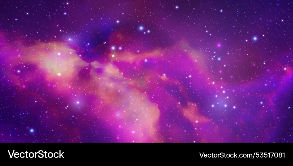 Space background with realistic nebula Royalty Free Vector