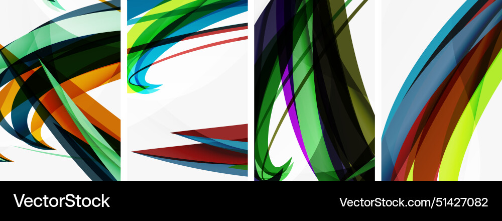 Abstract colorful wave posters for wallpaper Vector Image