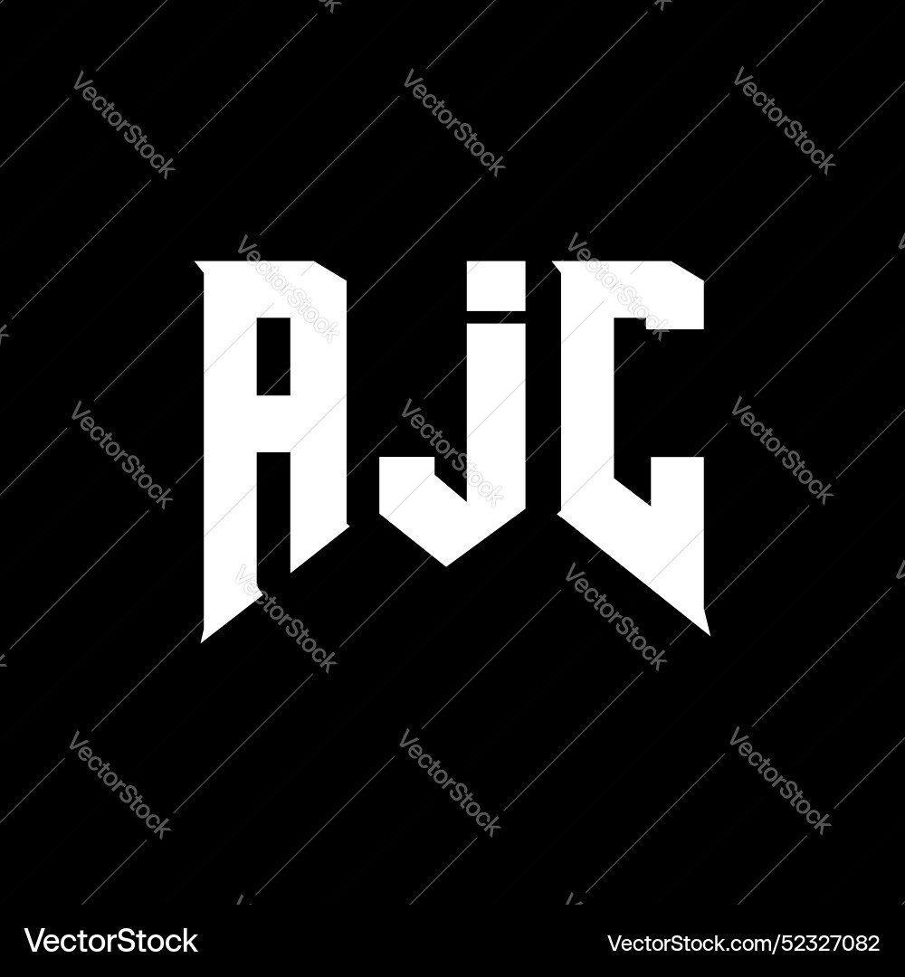 Ajc letter logo design for technology company Vector Image