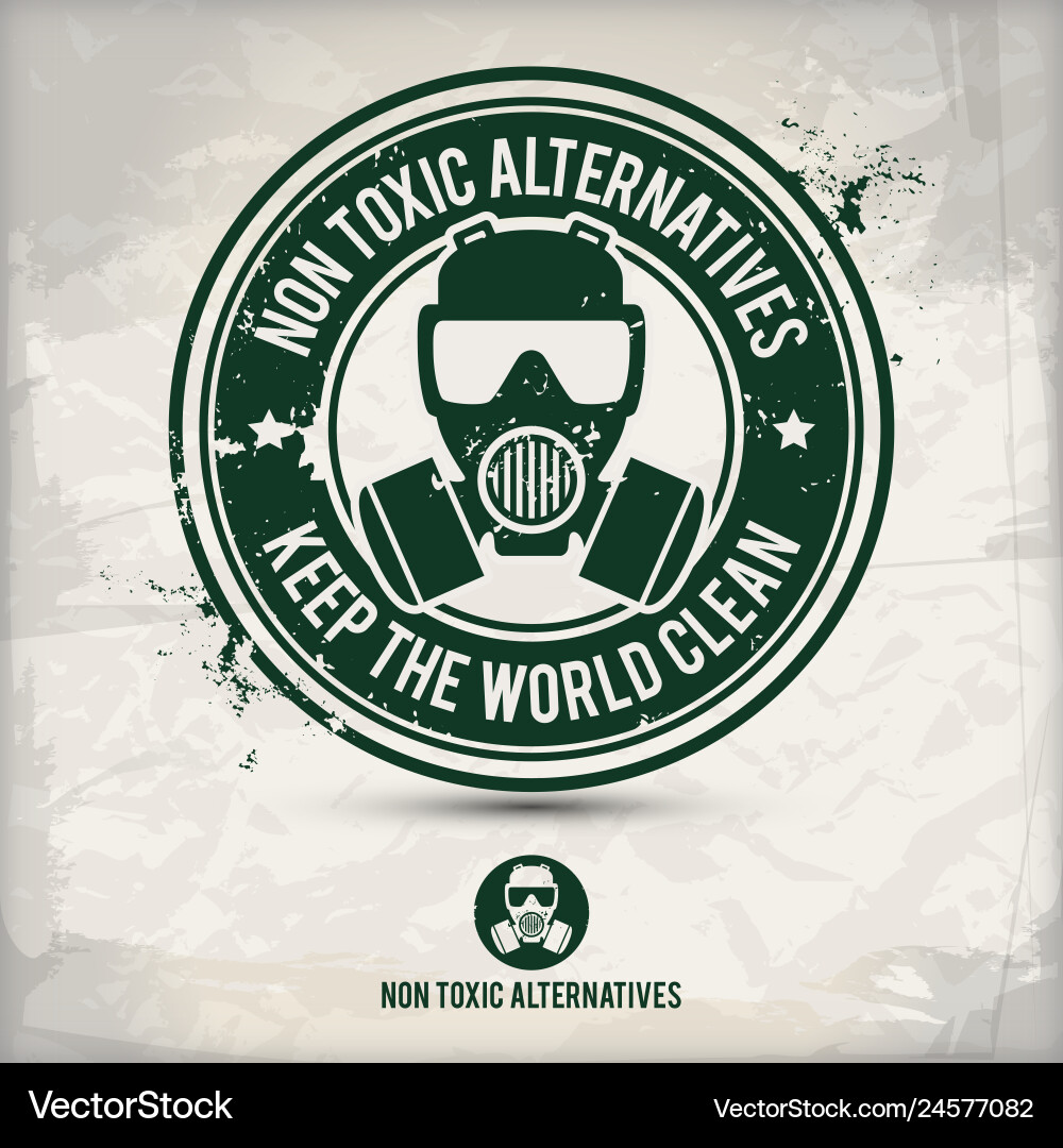 Alternative non toxic alternatives stamp Vector Image