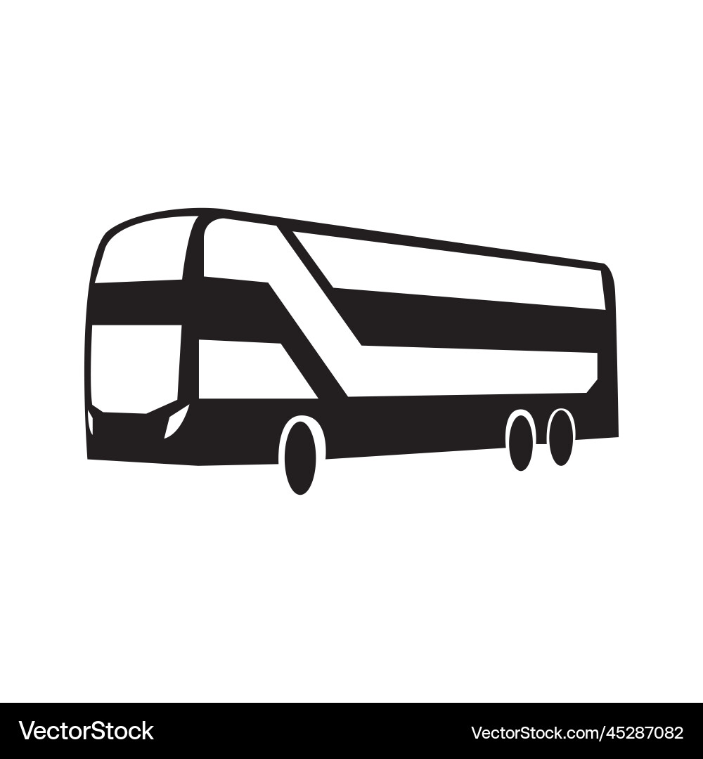 Isolated bus icon logo Royalty Free Vector Image