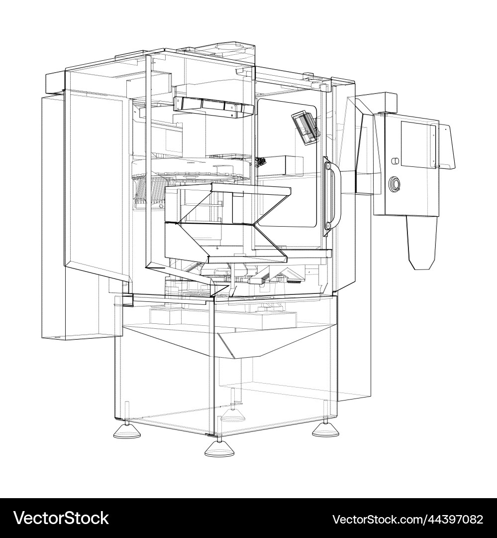 Metalworking cnc milling machine Royalty Free Vector Image