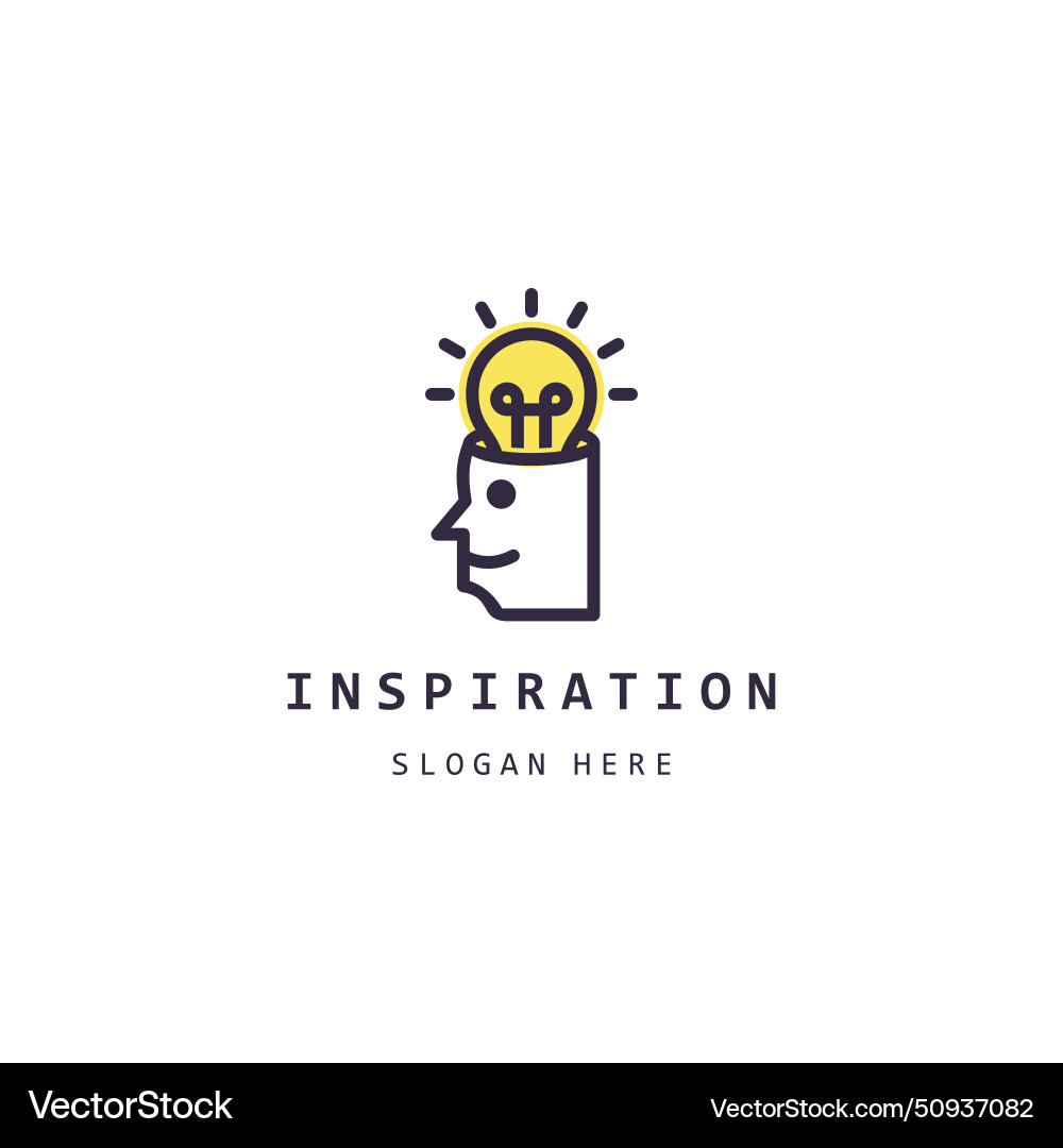 People thinking logo design modern concept Vector Image