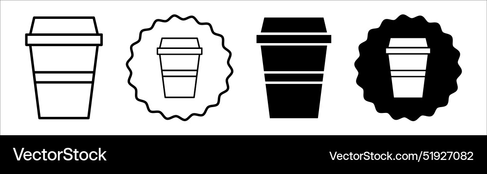 Plastic glass icon symbol set collection Vector Image