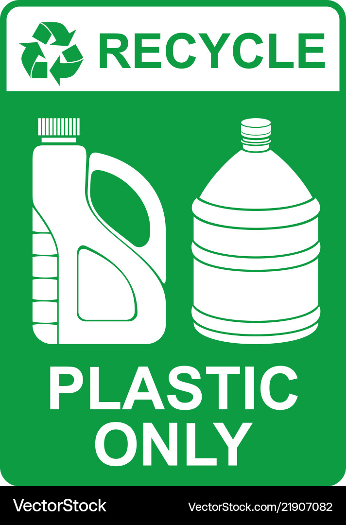 Plastic Recycling Sign Royalty Free Vector Image