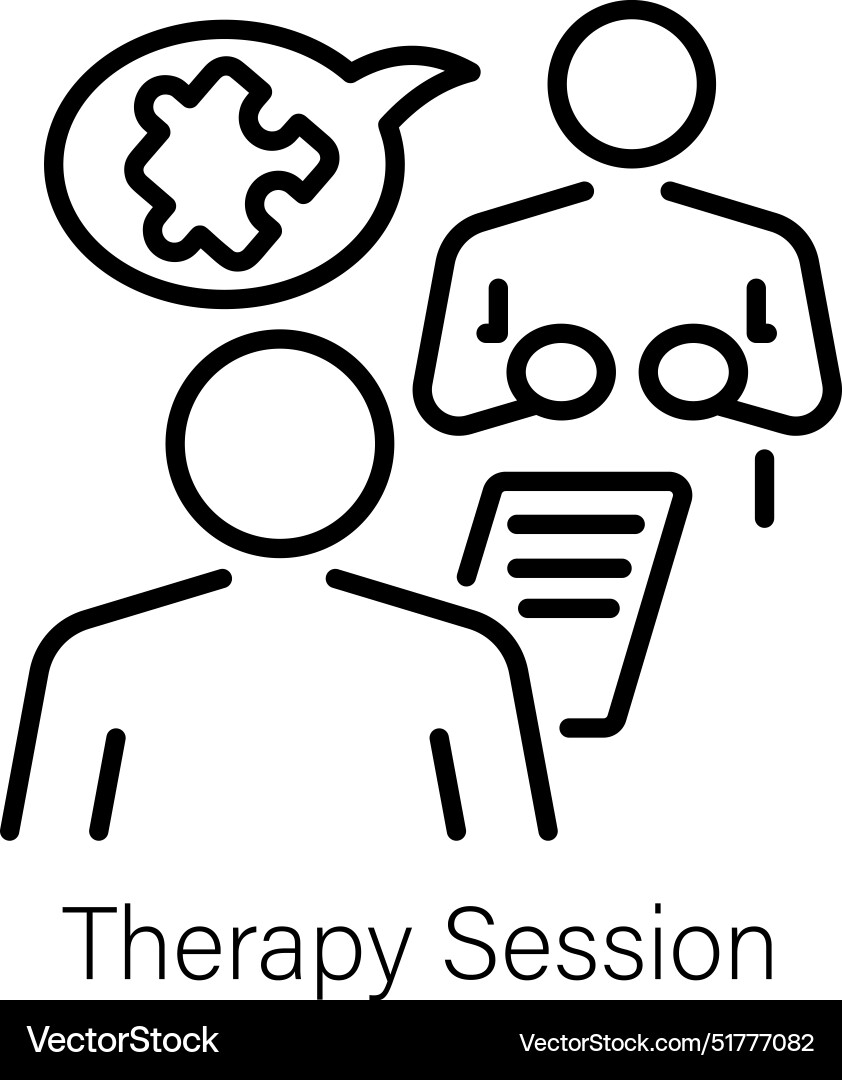 Therapy session Royalty Free Vector Image - VectorStock