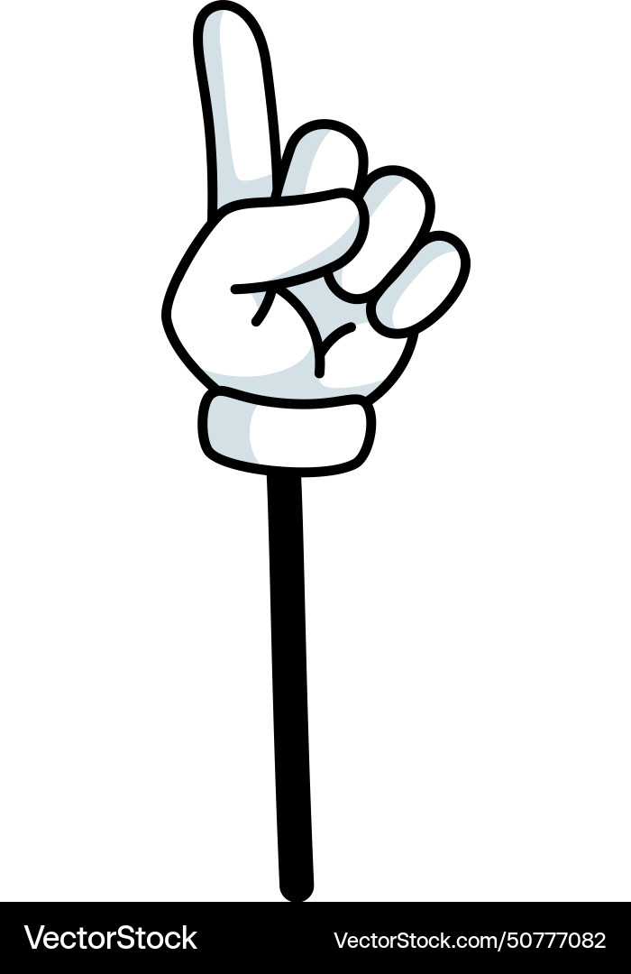 Up One Finger Gesture Royalty Free Vector Image