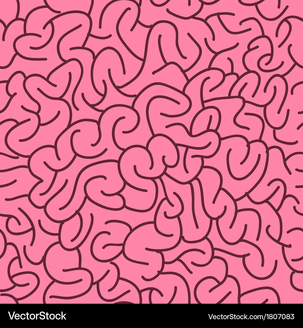 Abstract seamless brains pattern Royalty Free Vector Image