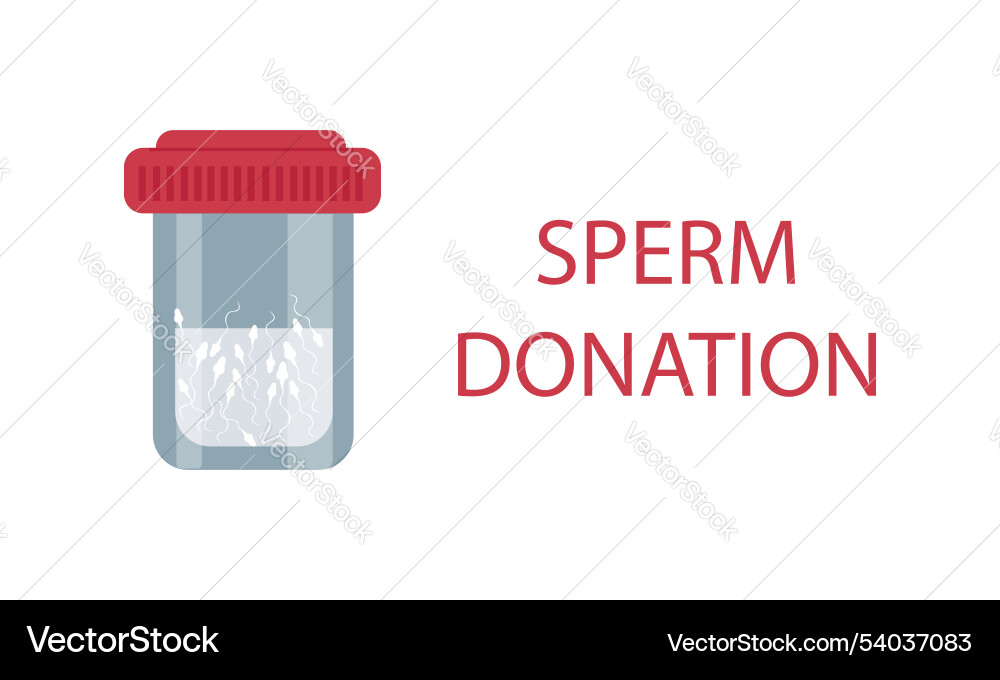 Banner sperm donation Royalty Free Vector Image