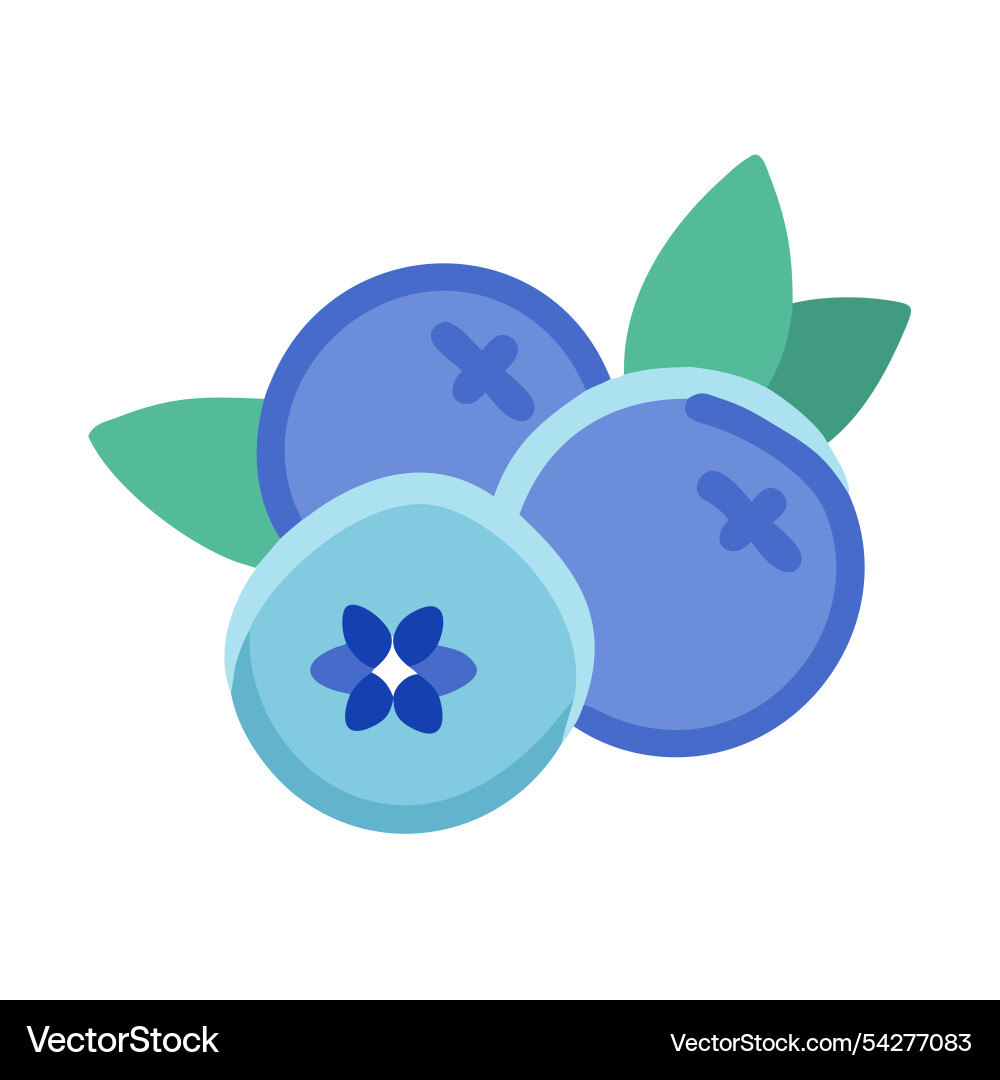 Blueberry icon fruits Royalty Free Vector Image