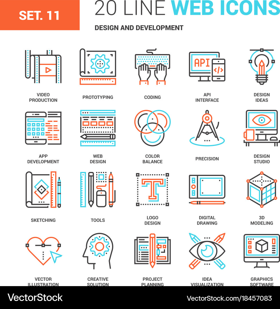 Design and development Royalty Free Vector Image