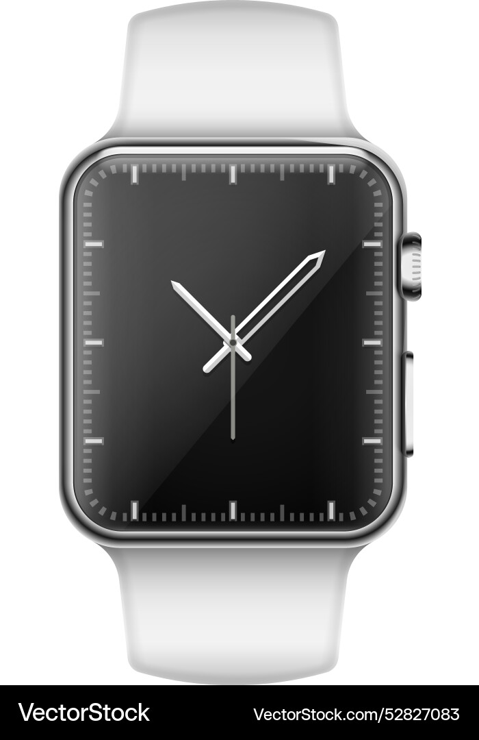Elegant watch mockup realistic hand wrist clock Vector Image