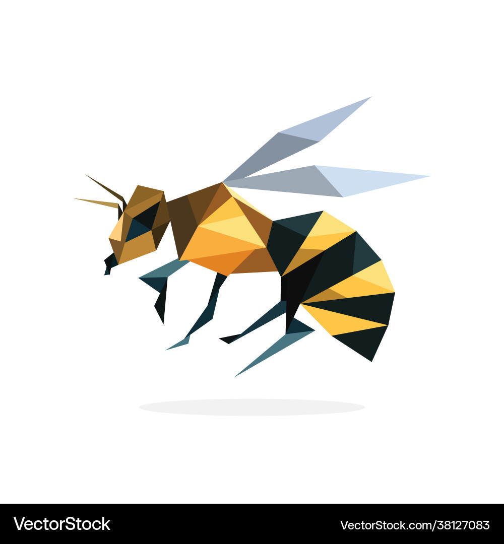 Geometric Honeybee Art Royalty Free Vector Image