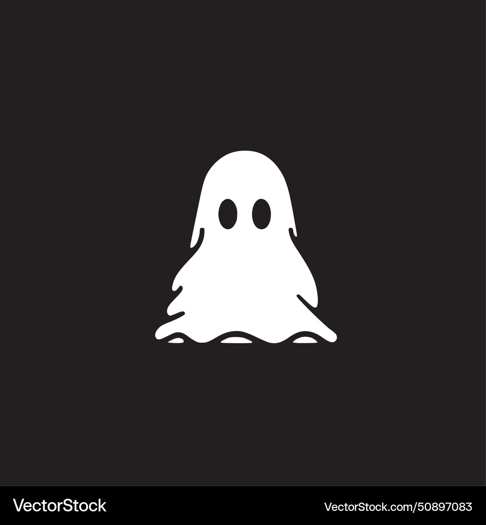 Ghost - minimalist and simple silhouette Vector Image