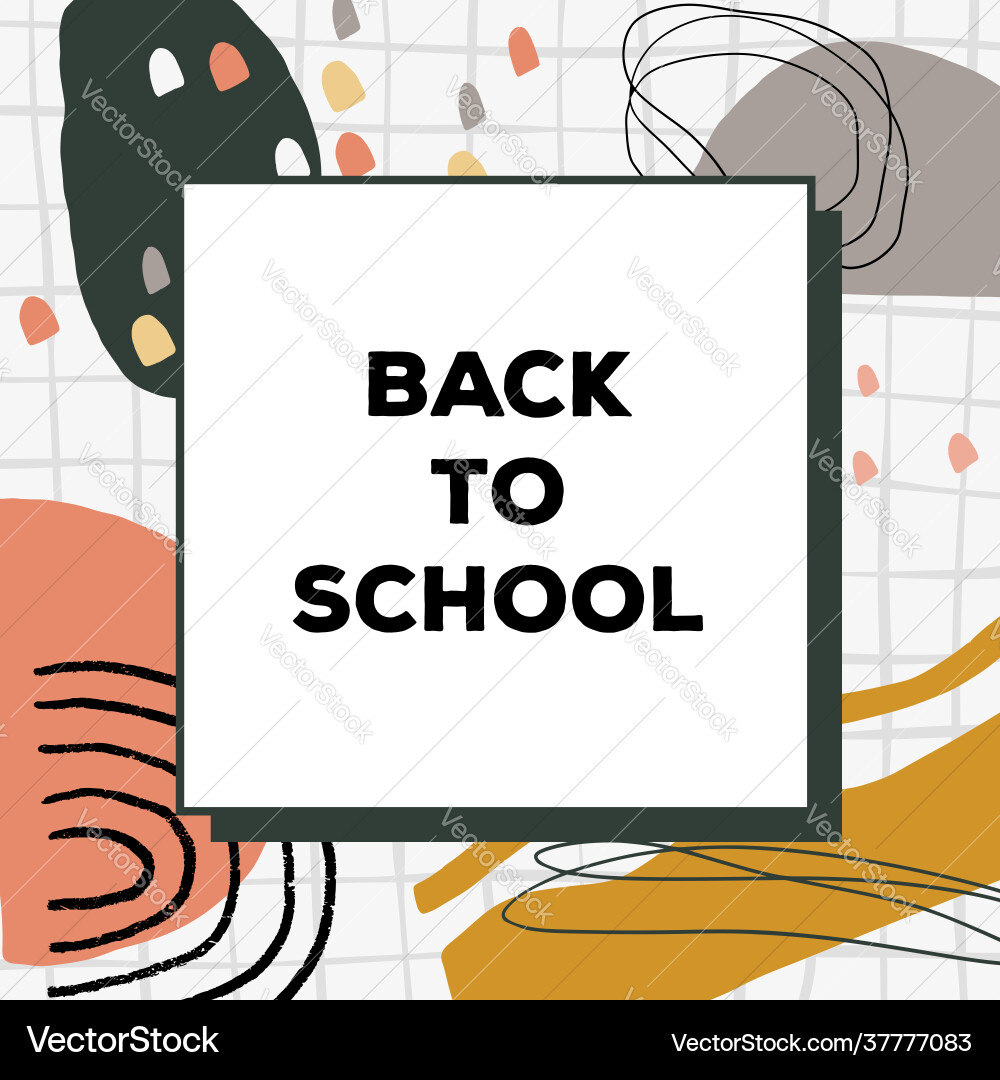 Hand drawn fun back to school background Vector Image