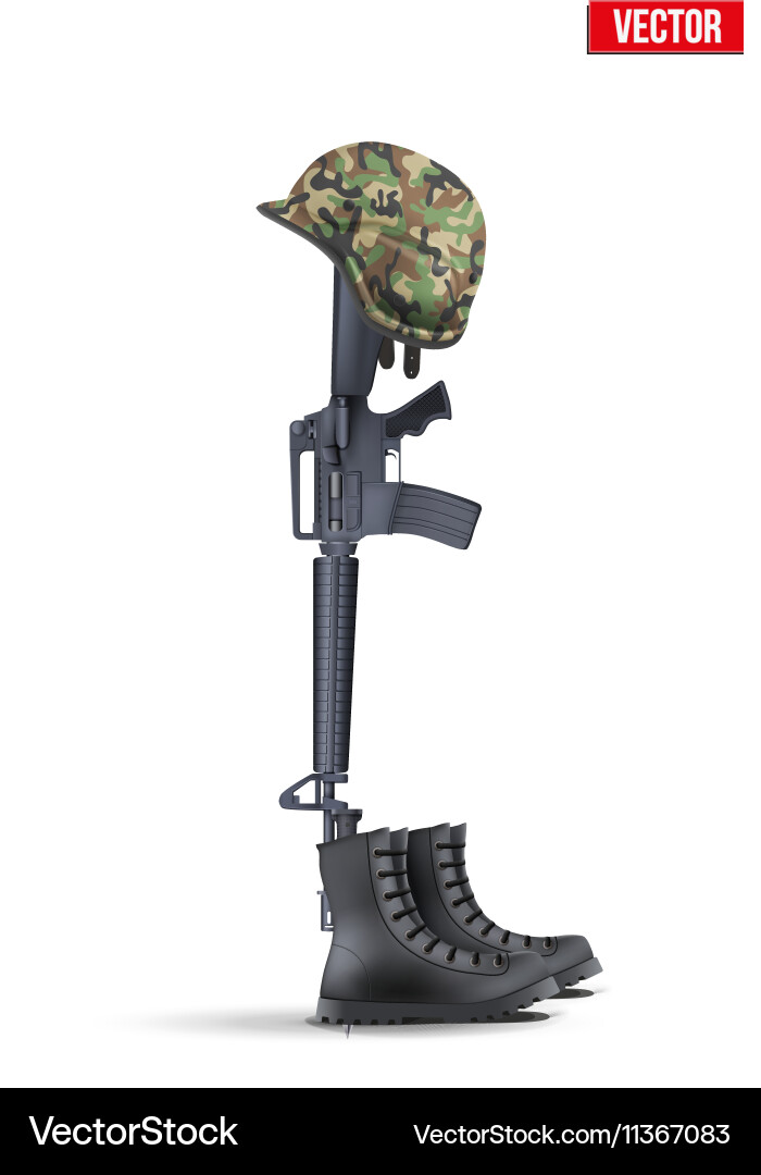 Memorial battlefield cross Royalty Free Vector Image