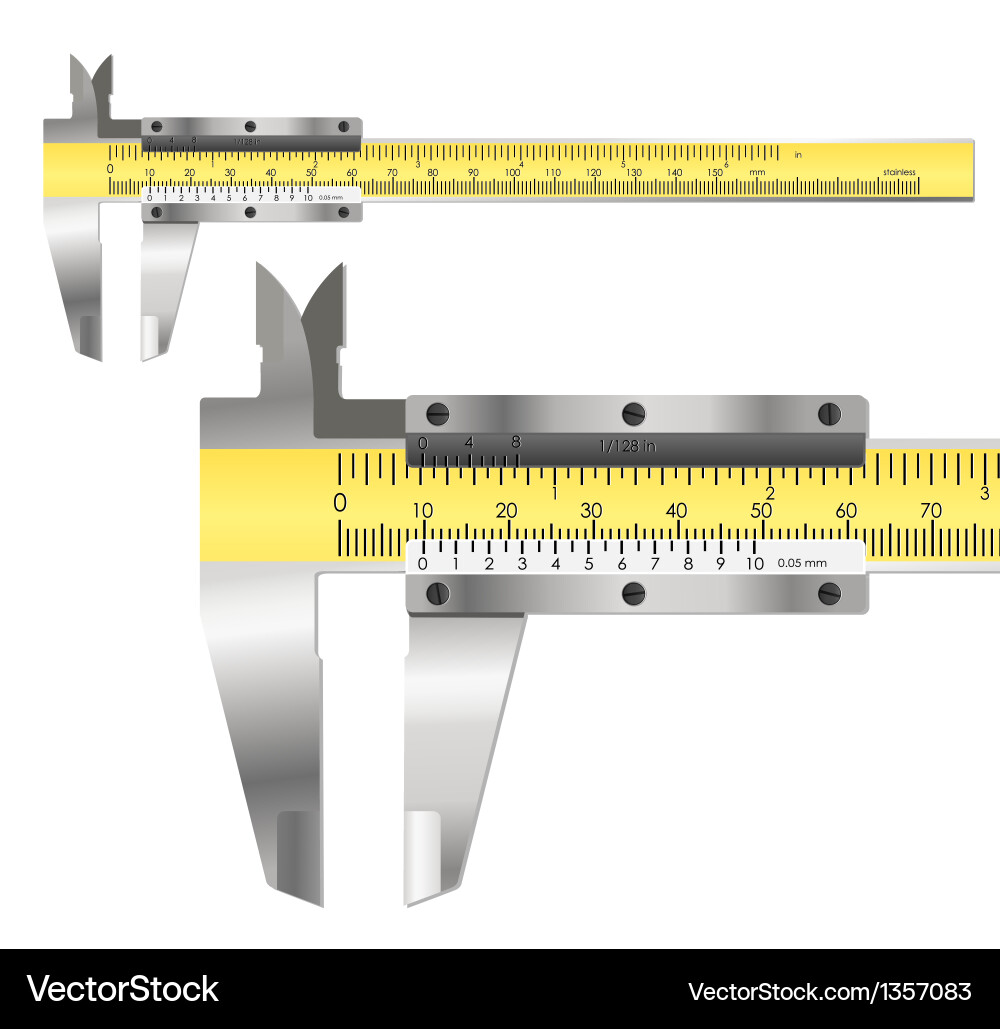 Sliding calliper Royalty Free Vector Image - VectorStock