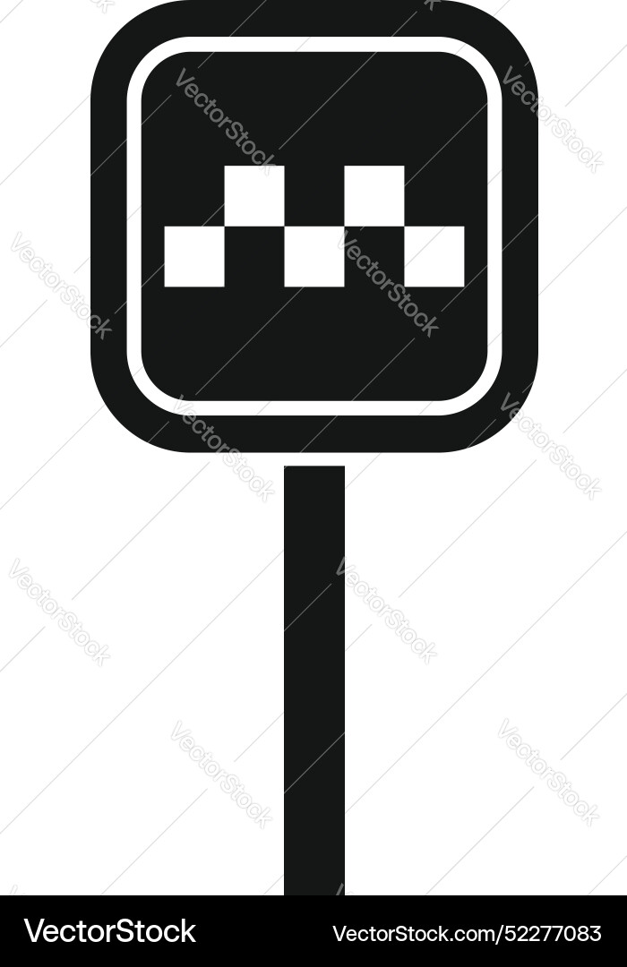 Taxi sign showing passengers waiting Royalty Free Vector