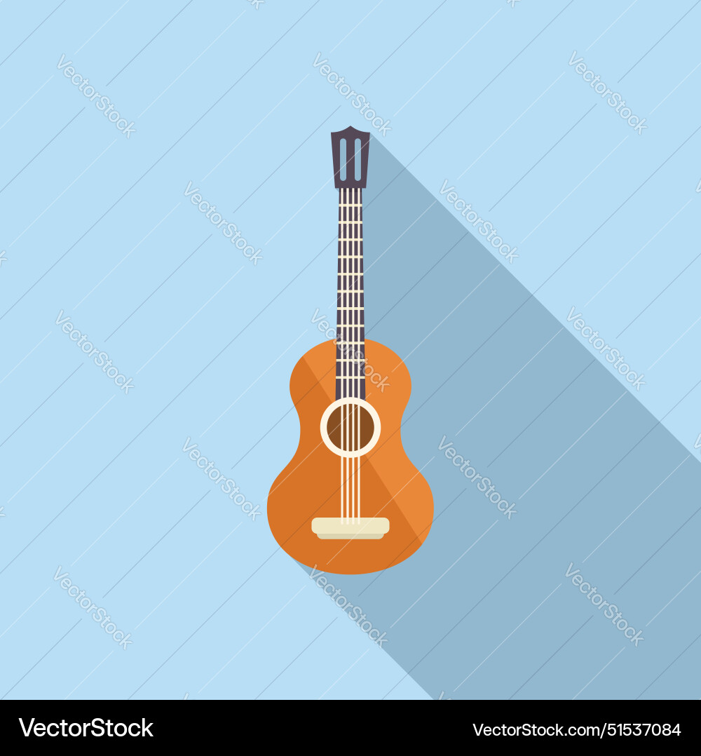 Acoustic guitar musical instrument icon Royalty Free Vector
