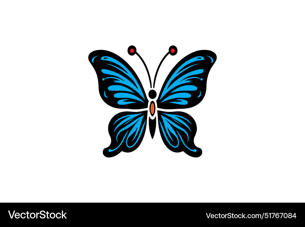 Butterfly isolated on a Royalty Free Vector Image