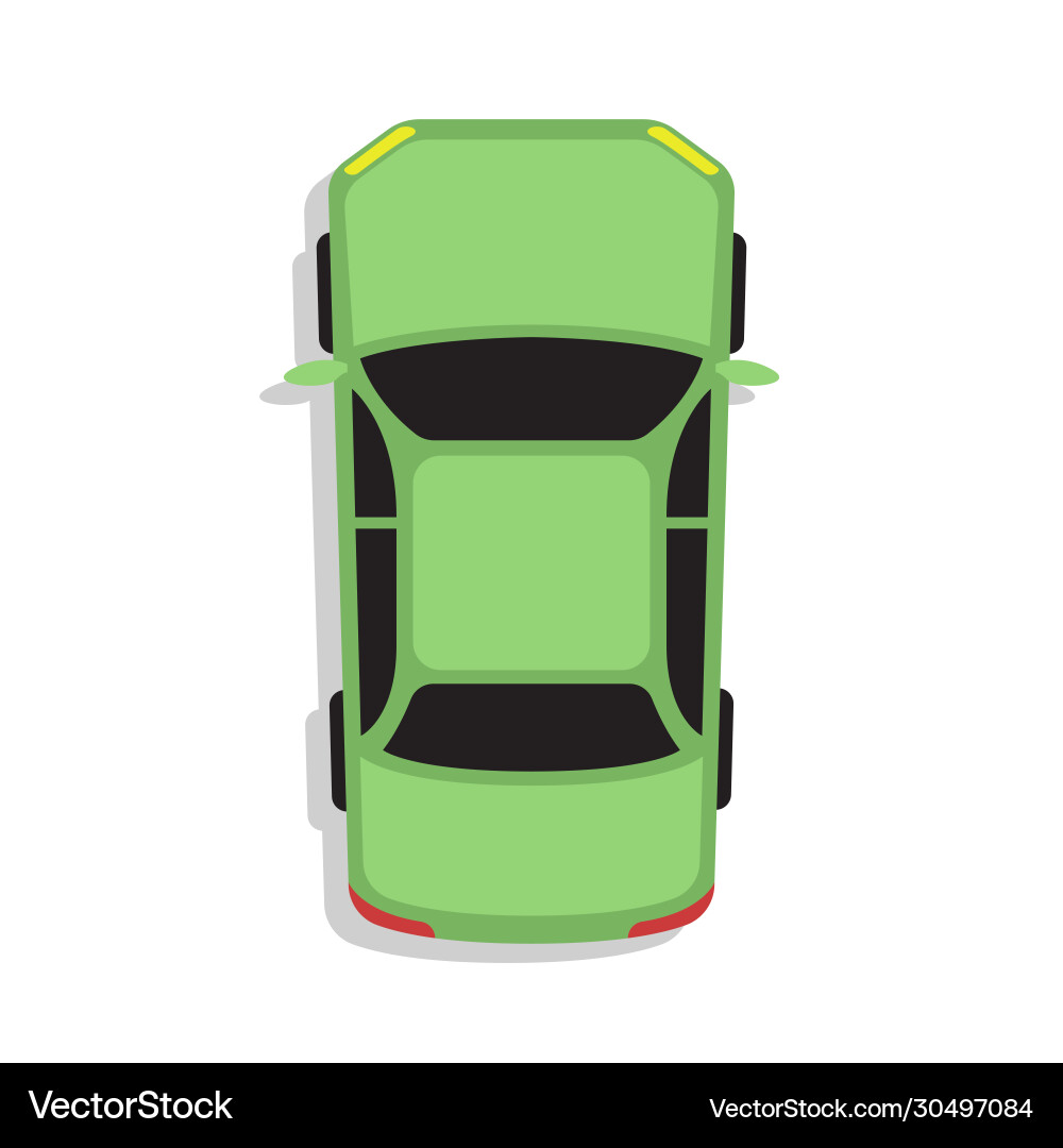 Car top view Royalty Free Vector Image - VectorStock