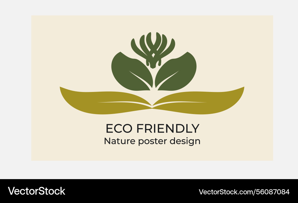 Eco friendly poster design Royalty Free Vector Image