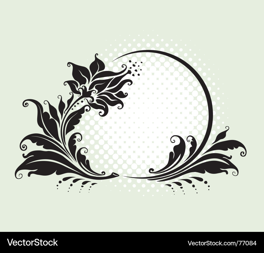 Floral frame Royalty Free Vector Image - VectorStock