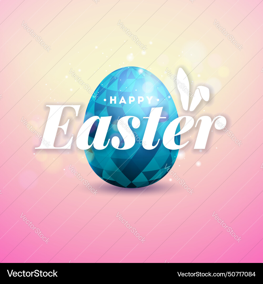 Happy easter holiday banner design with colorful Vector Image