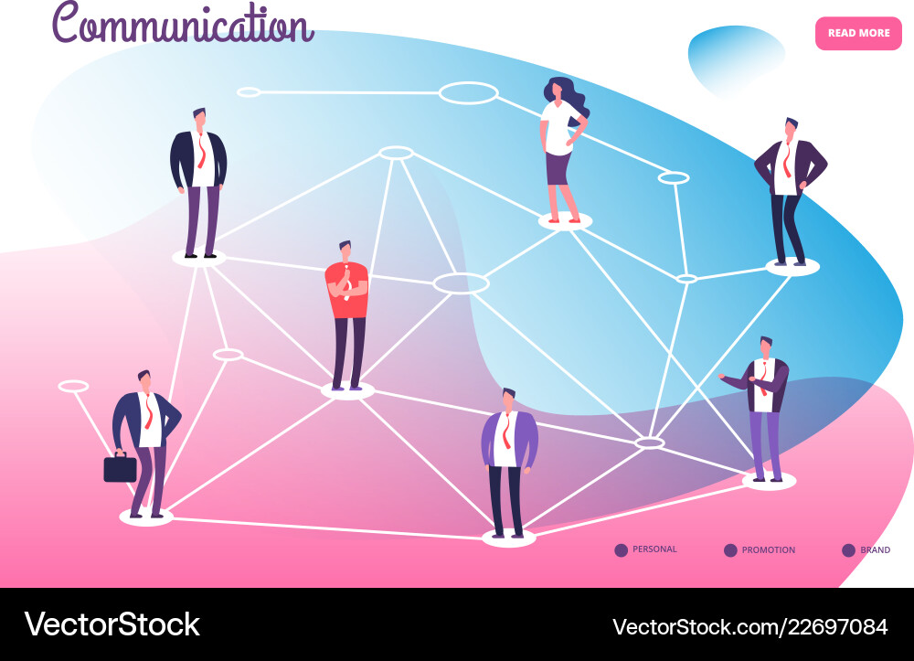 Network connecting professional people global Vector Image