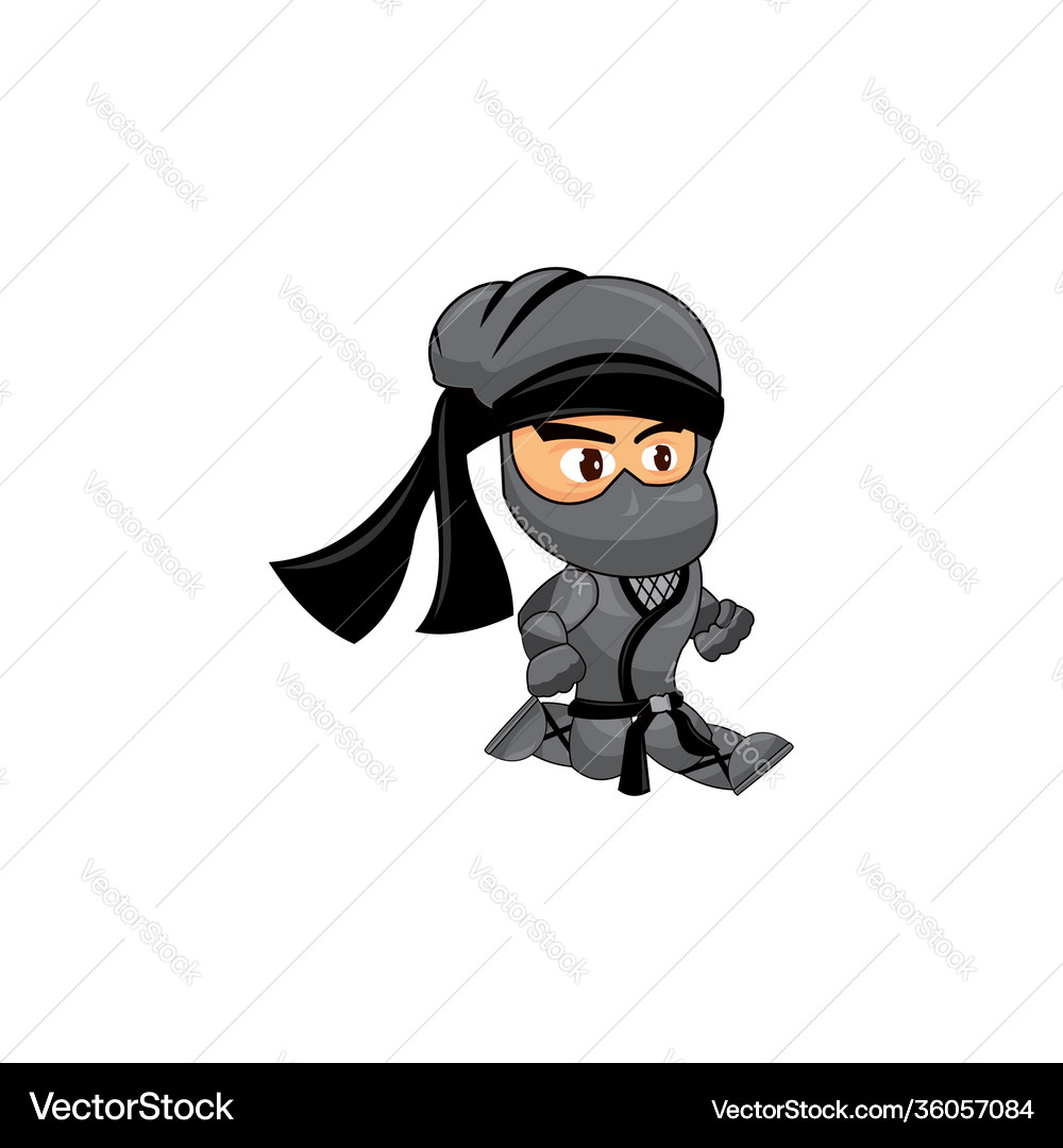 Ninja Game Sprite - Action Slide Royalty Free Vector Image