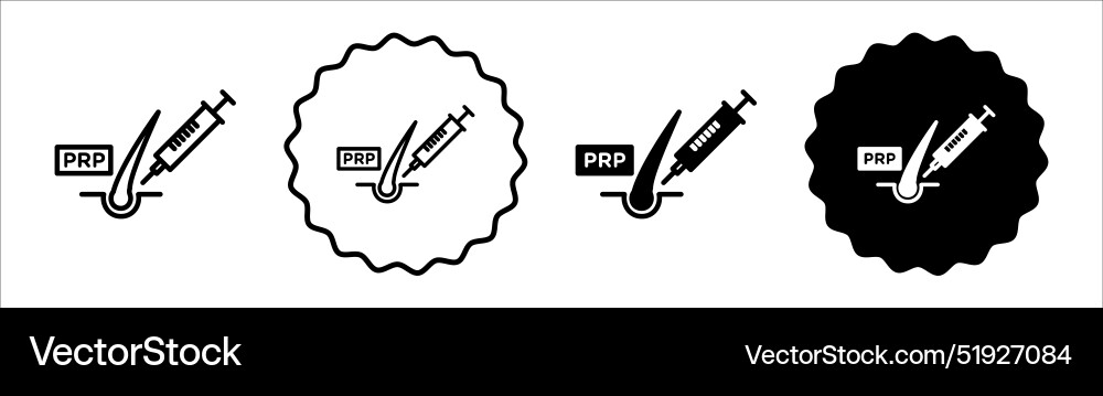 Platelet rich plasma icon symbol set collection Vector Image