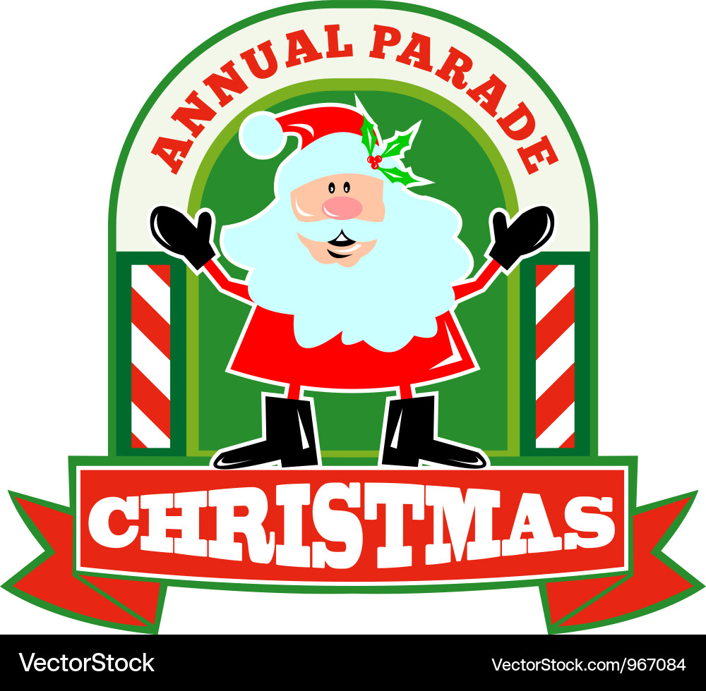 Santa Claus Festive Parade Royalty Free Vector Image