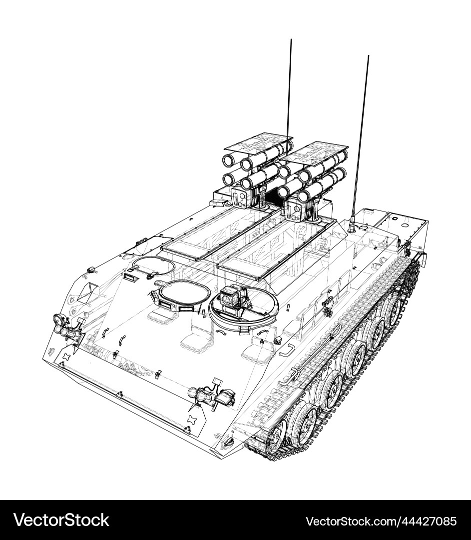 Anti-tank armored car Royalty Free Vector Image