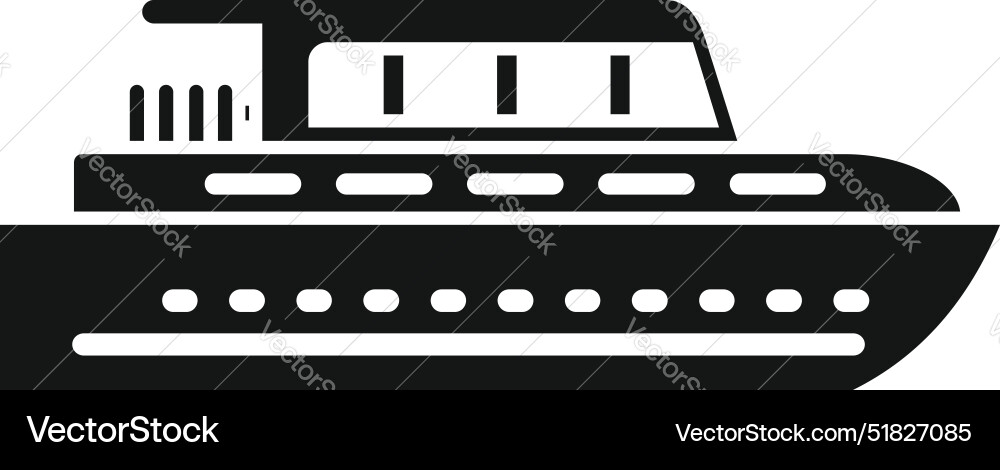 Big river passenger ship sailing on water icon Vector Image