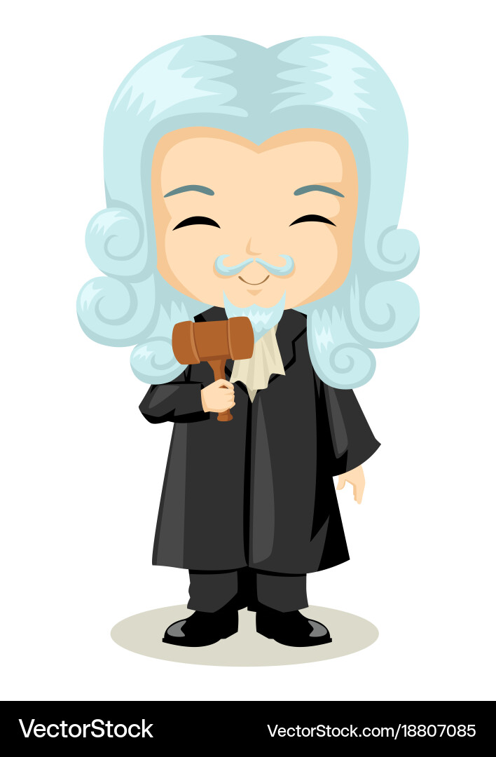 Cartoon judge (18807085) – Royalty-Free Vector | VectorStock