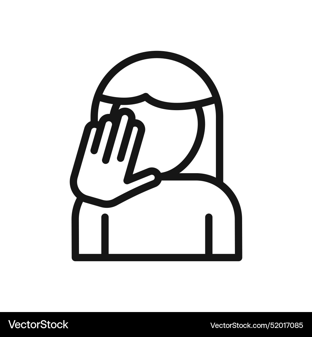 Domestic violence icon black line art Royalty Free Vector