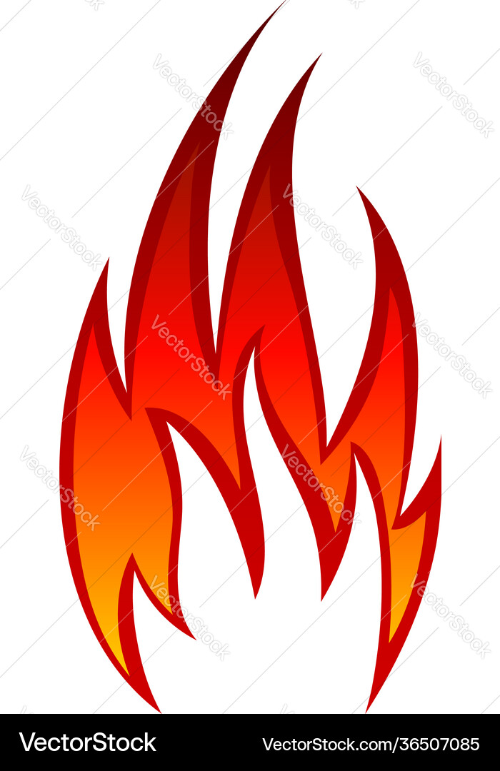 Fire flame element Royalty Free Vector Image - VectorStock