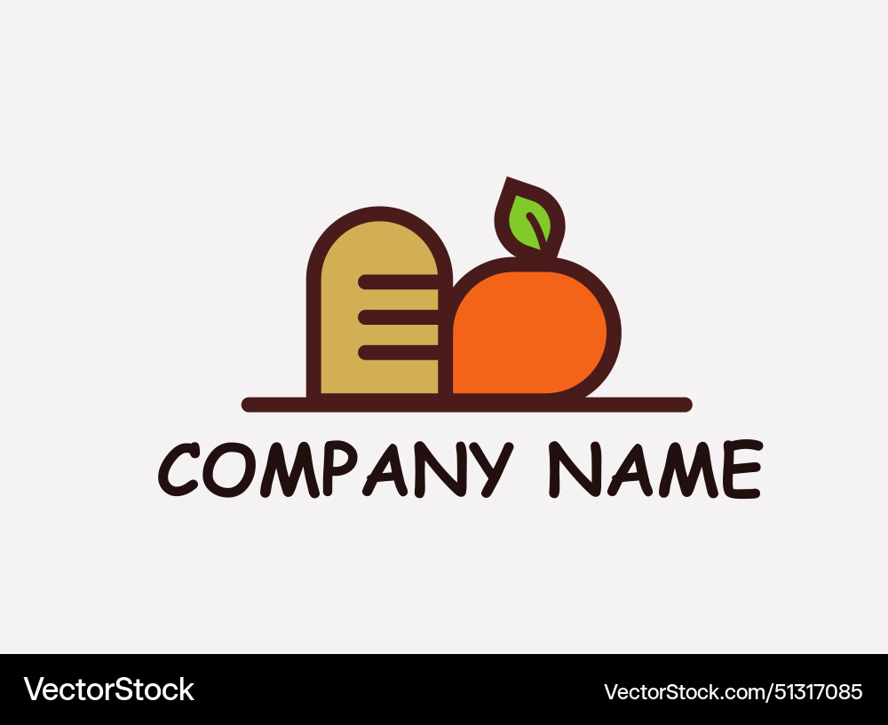 Grocery shop logo design Royalty Free Vector Image