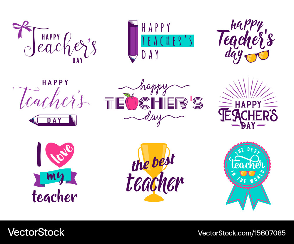 Happy teachers day Royalty Free Vector Image - VectorStock