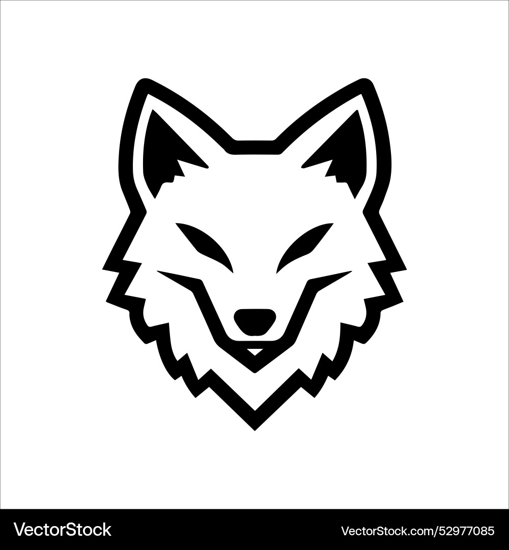 Jackal icon or modern line symbol art Royalty Free Vector