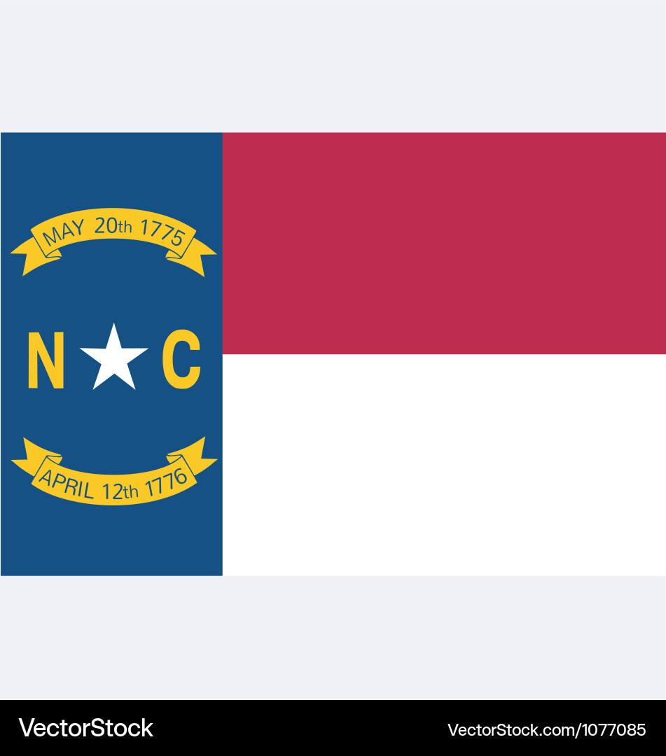 North Carolina State Flag – Royalty-Free Vector | VectorStock