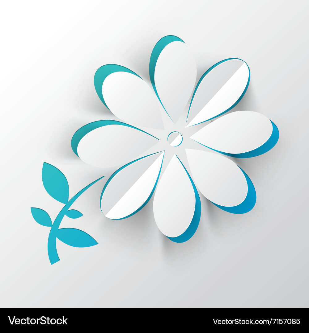 Paper cut flower Royalty Free Vector Image - VectorStock
