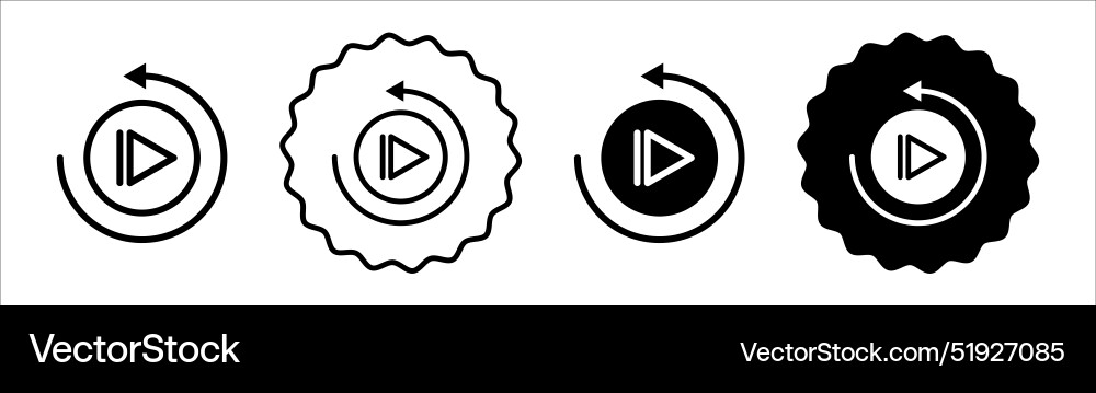 Playback icon symbol set collection Royalty Free Vector
