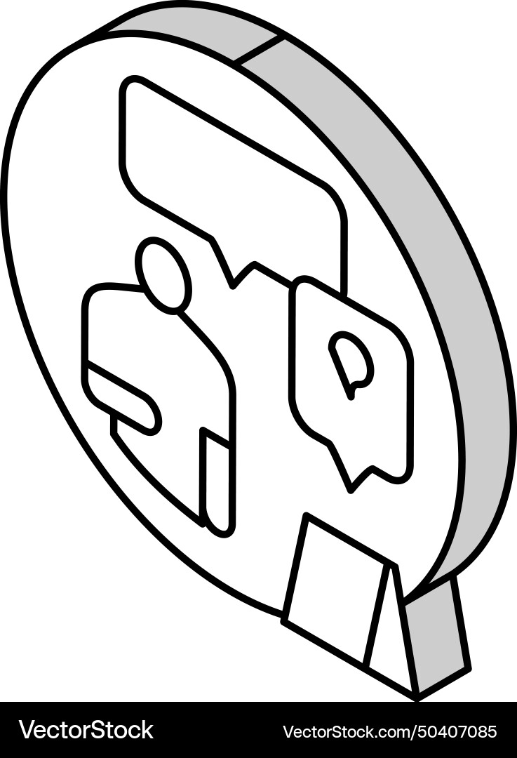 Testimonial evidence crime isometric icon Vector Image