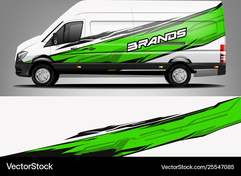 Van wrap design Royalty Free Vector Image - VectorStock