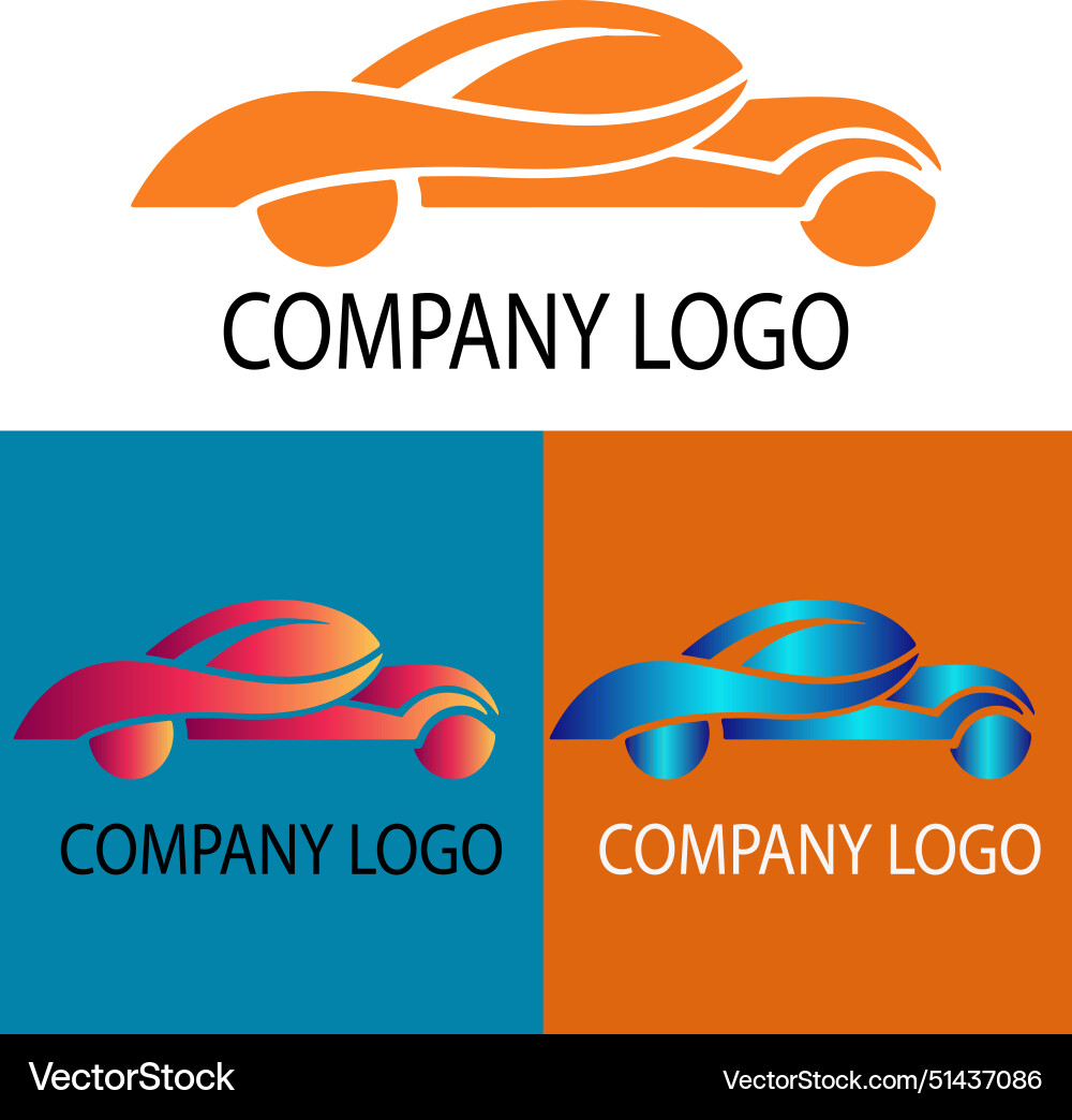 Abstract car logo design Royalty Free Vector Image