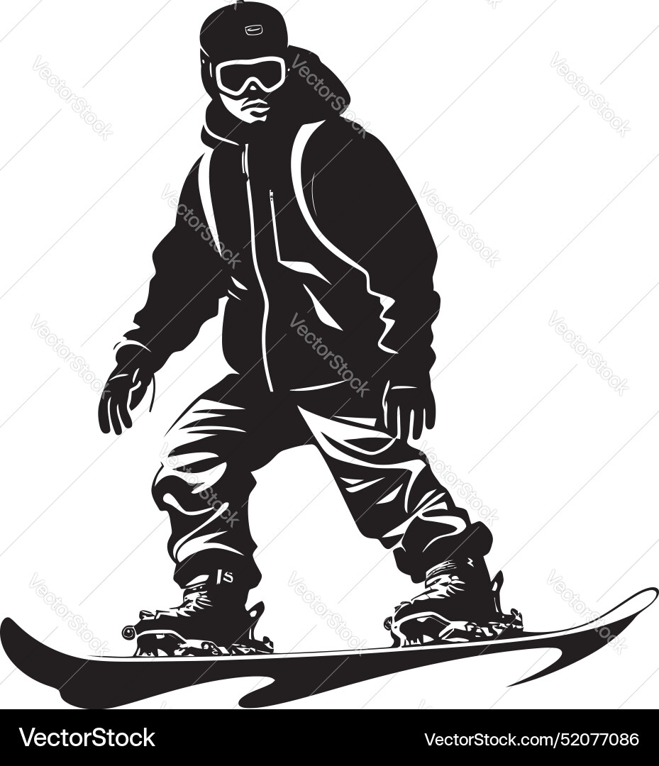 Blizzard daredevil snowboarding man logo graphic Vector Image