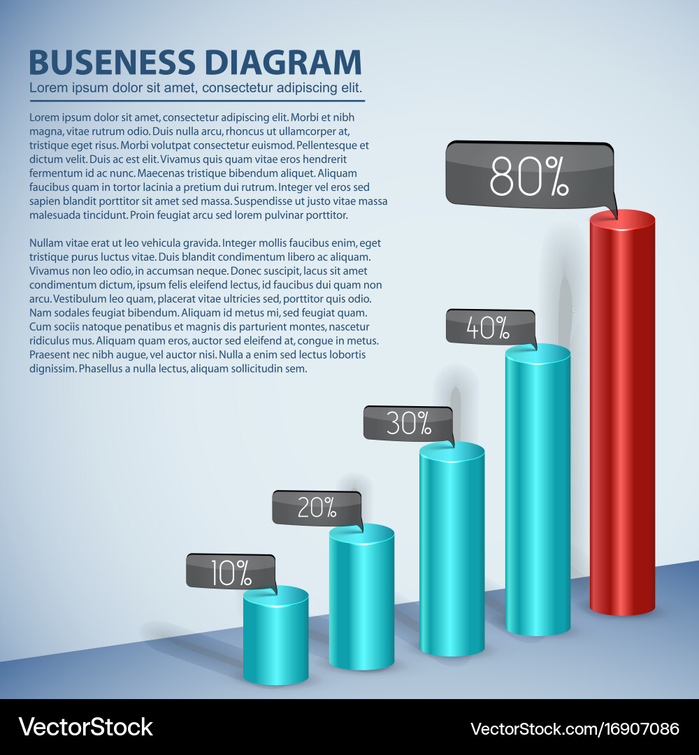 Business diagram template Royalty Free Vector Image